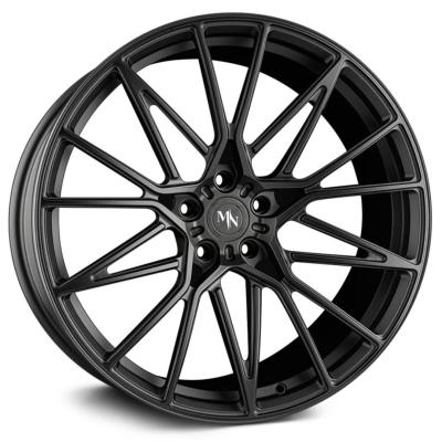 China AGL58 Matt Black Porsche Forged Wheels Staggered Spokes for sale