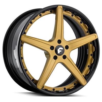 China Affilato-ECL Forgiato Gold Rims With Chrome Lip Gloss Black for sale
