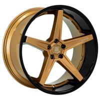 China Yellow Face Savage Lexani Forged Wheels With Black Chrome Lip for sale
