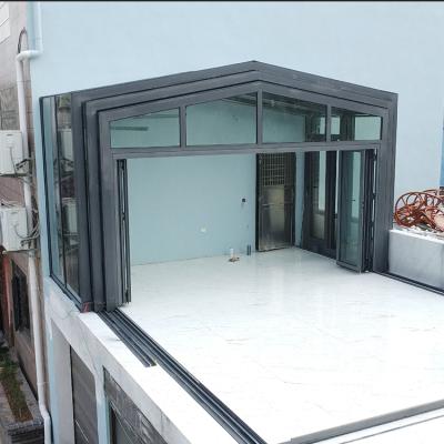 China Modern Foldable Mobile Sunroom Retractable Anti-illegal Construction Waterproof Flat Intelligent Electric Manufacturer Aluminum for sale