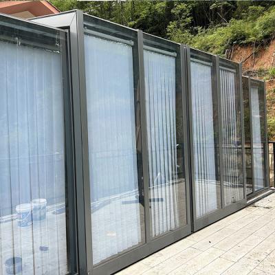 China Modern Mobile Glass Room Internet Accessible Waterproof Rooftop Design Slant for Residential Outdoor Terrace Garden for sale