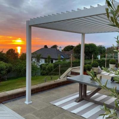 China Electric Outdoor Aluminium Canopy Modern 3x3 Pergola X Cost Gazebo Patio Tent System All'aperto Roof Bracket Kit Pavilion for sale