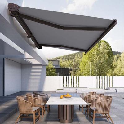 China Automatic Outdoor Retractable Awning Sun Shades Cassette Foldable Garden Buildings Sun Protective Awnings for sale