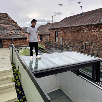 China Outdoor Retractable Contemporary Aluminium Alloy Frame for Sunrooms Glass Houses Contemporary Residential Waterproof for sale