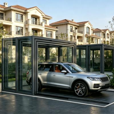 China Movable Foldable Aluminum Pool Enclosure Electric Retractable Sun Room Smart Automatic Garage Carport for Residential Hotel Use for sale