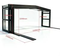 China Movable Foldable Aluminum Pool Enclosure Electric Retractable Sun Room Smart Automatic Garage Carport for Residential Hotel Use for sale