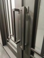 China Beautiful Unique  Contemporary Iron Front Doors Exterior Glass Iron Front Door for sale