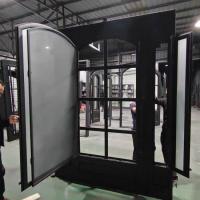 China Side Windows Custom Iron Doors Villa Wrought Iron Entry Doors With Glass for sale