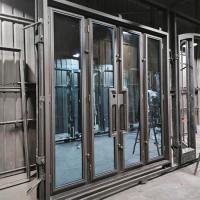 China Mesh Design Iron Door Customized Colors Anti Theft Wrought Iron Patio Doors for sale