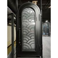 China Bathroom Arched Iron Door  Modern  Single Iron Front Doors for sale