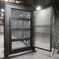 China Black Elegant Iron Door High Security  Single Iron Entry Door for sale