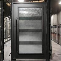 China Black Elegant Iron Door High Security  Single Iron Entry Door for sale