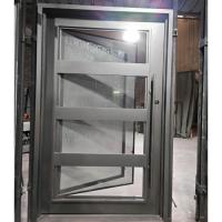 China Black Elegant Iron Door High Security  Single Iron Entry Door for sale