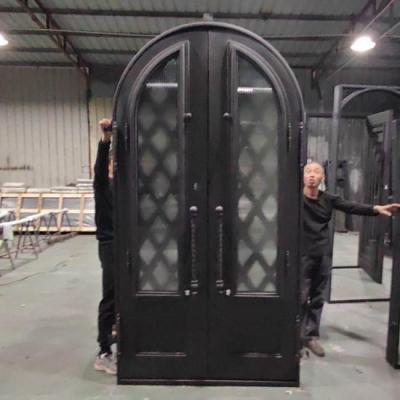 China 4 Mesh Architectural  Wrought Iron Entry Security Screen Door for sale