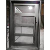 China Black Elegant Iron Door High Security  Single Iron Entry Door for sale