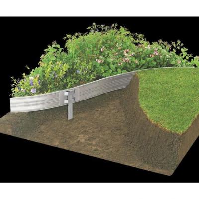 China Lawn Aluminium Garden Border Edging 3.2 X 120mm Aluminium Garden Edge Trim for sale