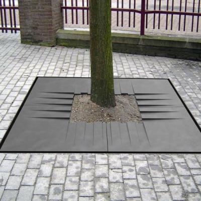 China Cast Aluminum Metal Tree Grate Rebound Iron Age Tree Grates Grey for sale