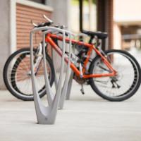 China Solid Street Furniture Public Cast Aluminum Bike Rack Steel Public Bicycle Rack for sale