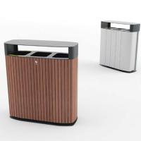 China Anti Bending Street Furniture Anti Aging Aluminum Sorting Trash Can for sale