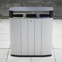 China Anti Bending Street Furniture Anti Aging Aluminum Sorting Trash Can for sale