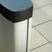 China Anti Bending Street Furniture Anti Aging Aluminum Sorting Trash Can for sale