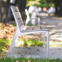 China Cast Street Furniture 6 Foot Aluminum Frame  Solid Wood Park Bench for sale