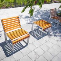 China Leisure Solid Wood Bench School Public Places Modern Wooden Bench for sale