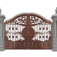 China School Factory Cast Aluminum Courtyard Aluminum Powder Paint Gate for sale