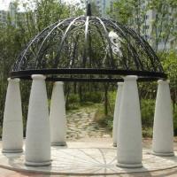 China 6000mm No Rust Wrought Iron Pavilion Ornamental Forging Park Pavilion for sale