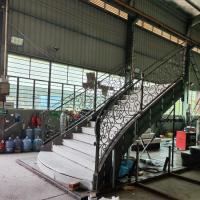 China Private Customized Steel Frame Staircase Exterior Metal Spiral Staircase With Balustrade for sale