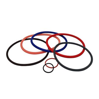 China Various Industrial big and small orange blue black colorful silicone rubber o ring with high heat resistant for sale