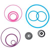 China AS568 Standard Colors Elastic Nitrile Rubber O Rings Widely Used for sale