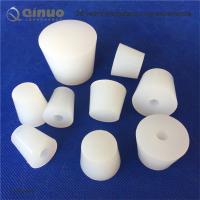 China Food Grade Lab Silicone Rubber Bung Stopper Small Rubber Plugs White Color for sale