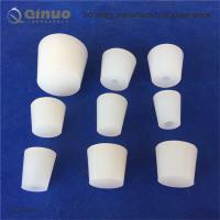 China Food Grade Lab Silicone Rubber Bung Stopper Small Rubber Plugs White Color for sale