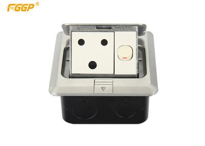 China 16A 250V Standard Silver Top Cover Switched Floor Socket Box For Living Room for sale