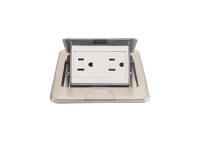 China 3.4A 5V Output USB Dual Charger Pop Up Floor Outlet Stainless Steel UL / CUL Listed for sale
