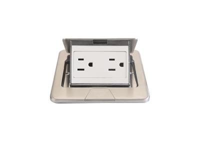 China 3.4A 5V Output USB Dual Charger Pop Up Floor Outlet Stainless Steel UL / CUL Listed for sale