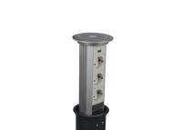 China Up And Down Automatically Lifting Kitchen Pop Up Power Tower With European CEE 7 Schuko Outlets for sale