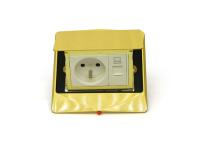 China Brass Top IP Rated Floor Socket Pop -  Up Design With CE / ISO Certification for sale