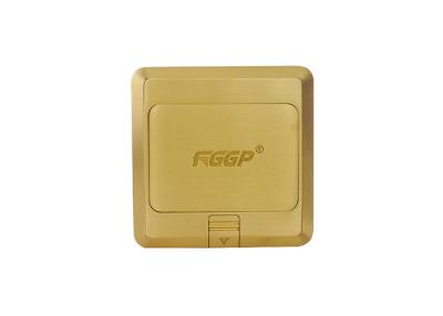 China Golden Waterproof Floor Outlet , Granite Flooring Mounted Pop Out Outlet With RJ45 Socket for sale