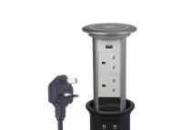 China Built In Type Pop Up Counter Outlet Convenient With 1 x USB Charging Socket for sale