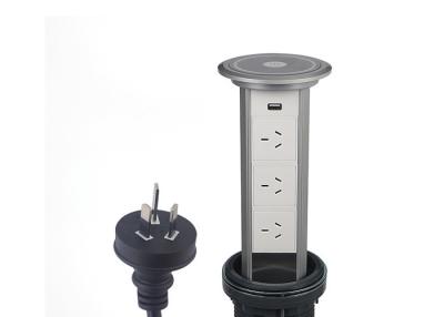 China 3 x AU Sockets Pop Up Counter Outlet , Kitchen Counter Automatic Pop Up Socket for sale