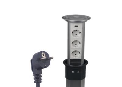 China Smart Conference Table Pop Up Outlets High Safety With Anti - Pinch Protection for sale