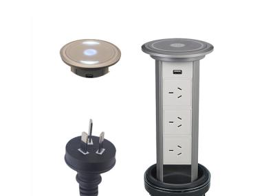 China Automatic Motorized Pop Up Socket 3 x AU Outlets For Kitchen Worktop for sale