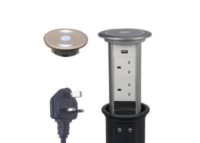 China 3250W Motorized Pop Up Power Socket White LED For Conference Room Counter Top for sale