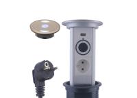 China Waterproof Electric Motorised Pop Up Socket LED Lighting Design Easy Installation for sale