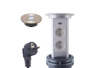 China Space Saving Motorized Pop Up Socket , 250 Volt 16 Amp Motorized Pop Up Outlet for sale
