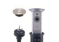 China Silver LED Motorized Pop Up Socket High Safety With Anti - Collision Protection for sale