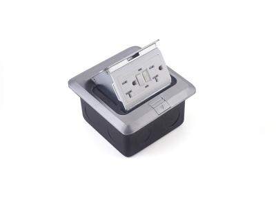 China Square Shape Waterproof Floor Outlet Pop Up Design GFCI Tamper Resistant for sale