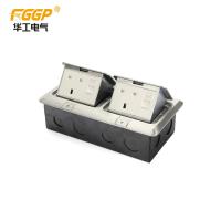 China Durable Table Mounted Double Floor Socket For Double Networking Telephoned for sale